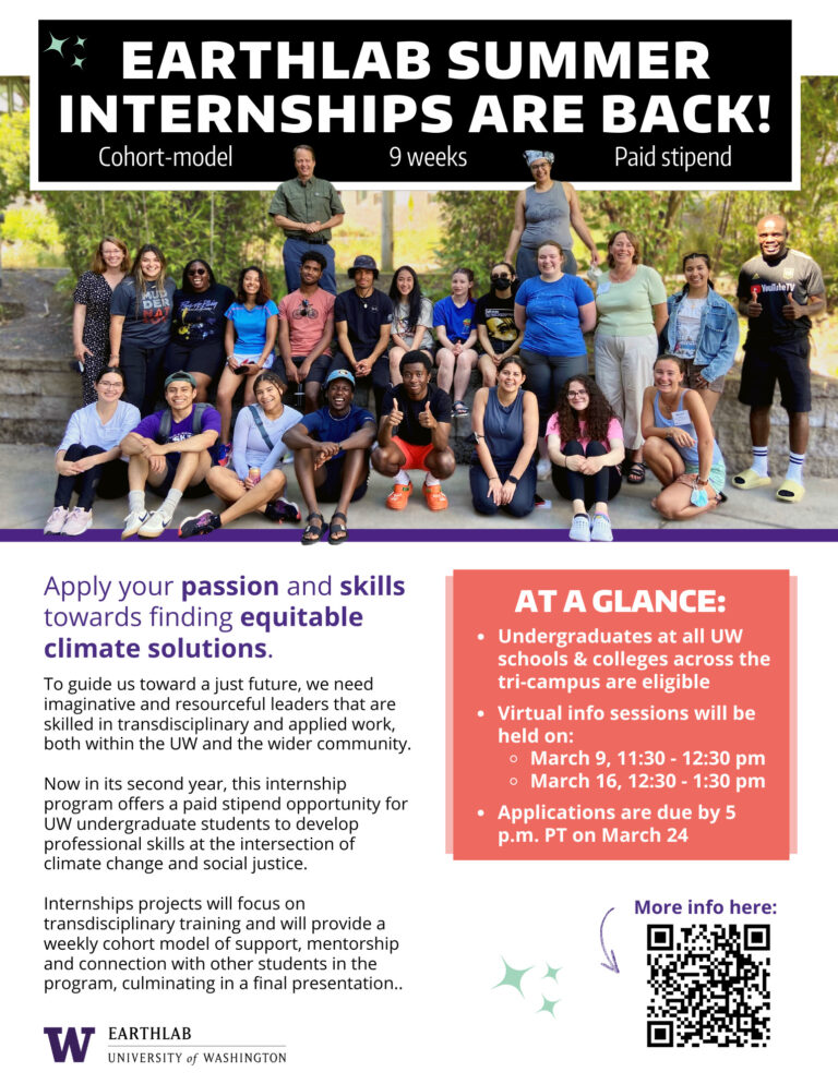 UW Undergraduate Student Summer Internship